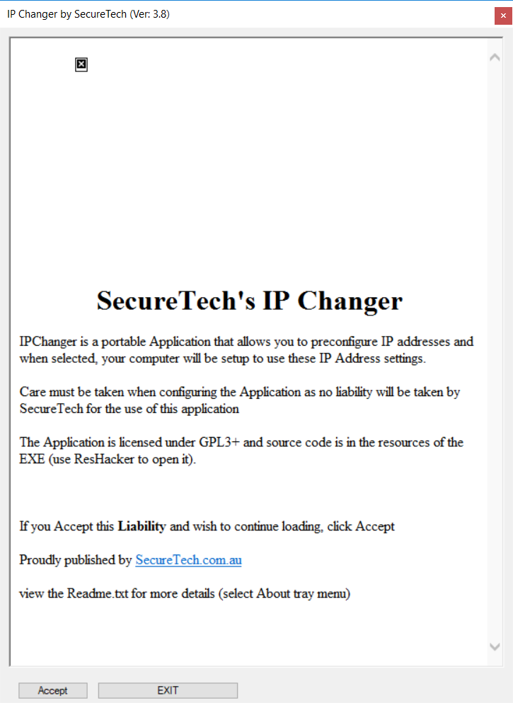 IPChanger for Windows 10 IPV4 settings - Jim Dolby